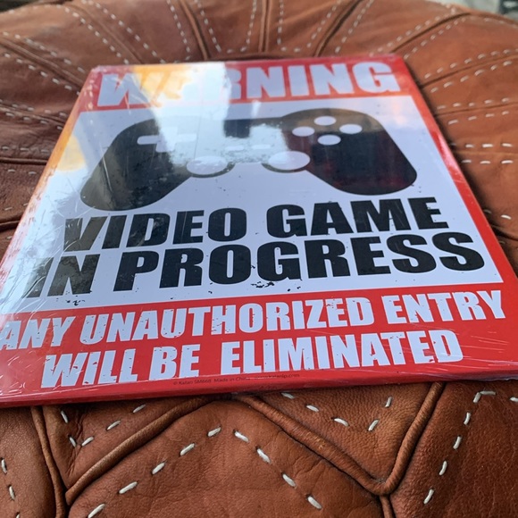 Accents | Video Game Warning Sign New | Poshmark